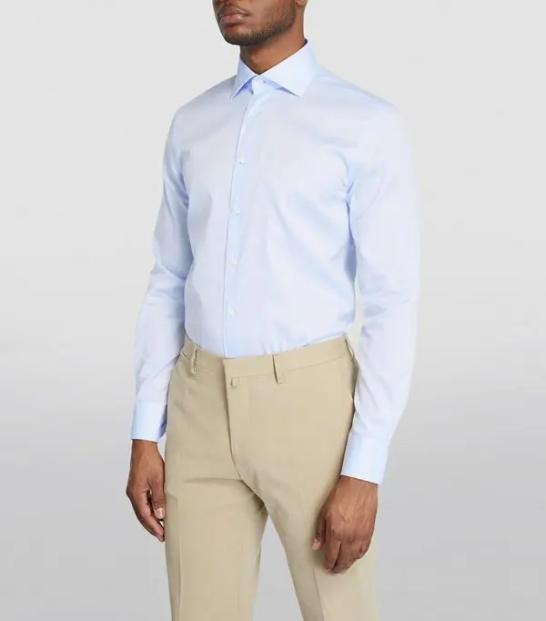Corneliani Cotton Twill Long-sleeve Shirt