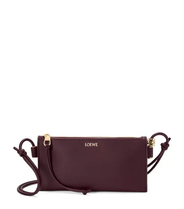Loewe Leather Joya Pouch - Burgundy