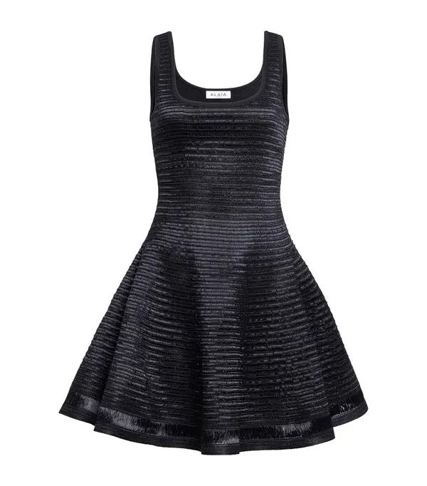 Alaïa Sleeveless Mini Skater Dress - Black