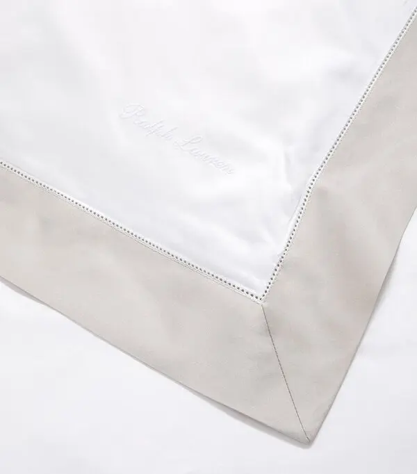 Ralph Lauren Cotton Langdon Super King Duvet Cover - Silver