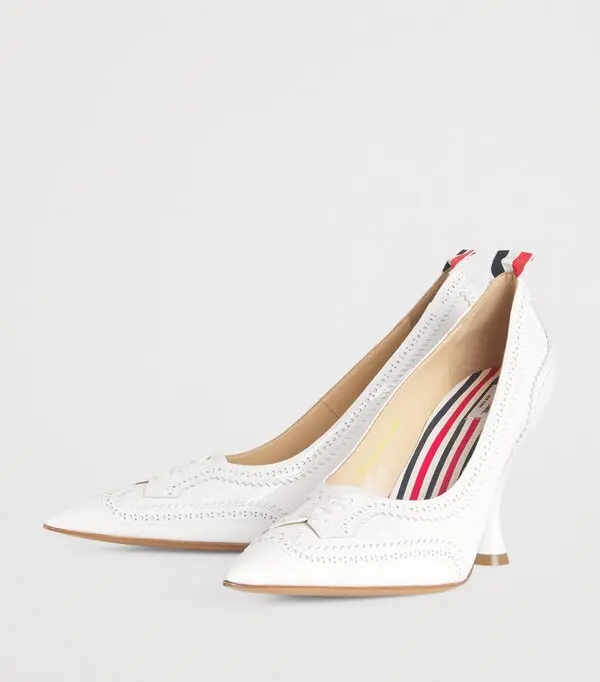 Thom Browne Patent Leather Wingtip Pumps 90
