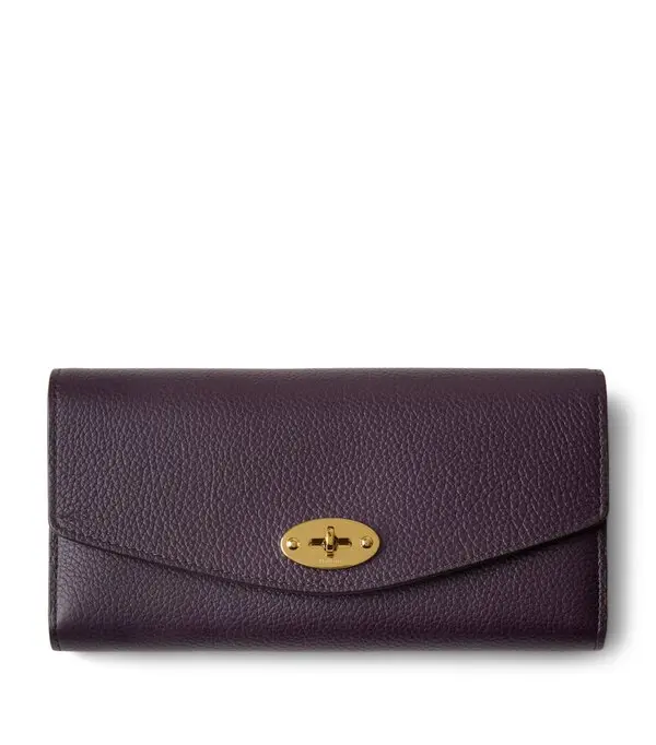 Mulberry Leather Darley Wallet - Purple