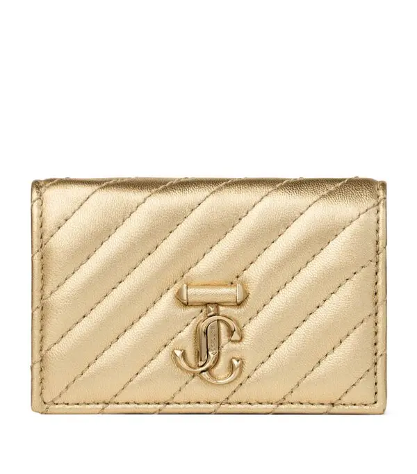JIMMY CHOO Curve Nello Leather Wallet - Gold