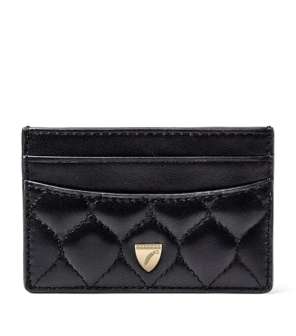 ASPINAL OF LONDON Leather Slim Card Holder - Black