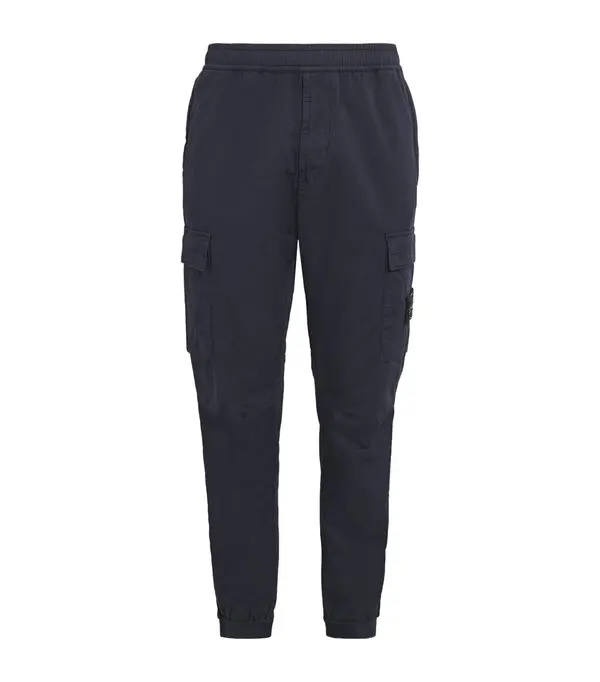Stone Island Cotton-blend Cargo Trousers - Navy