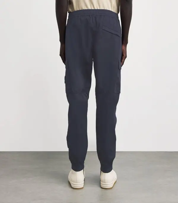 Stone Island Cotton-blend Cargo Trousers - Navy