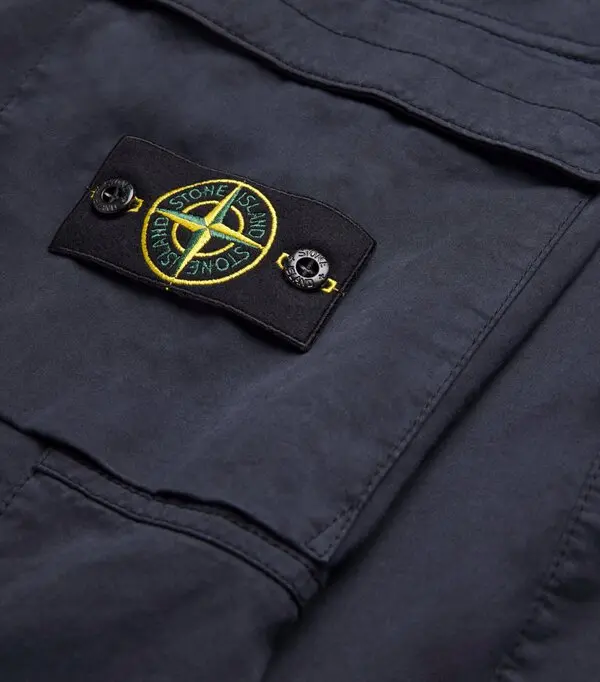Stone Island Cotton-blend Cargo Trousers - Navy