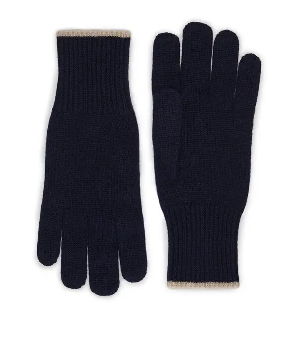 Brunello Cucinelli Cashmere Gloves - Blue