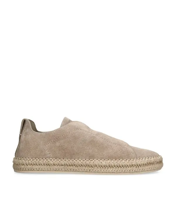 Zegna Suede Triple Stitch Espadrilles