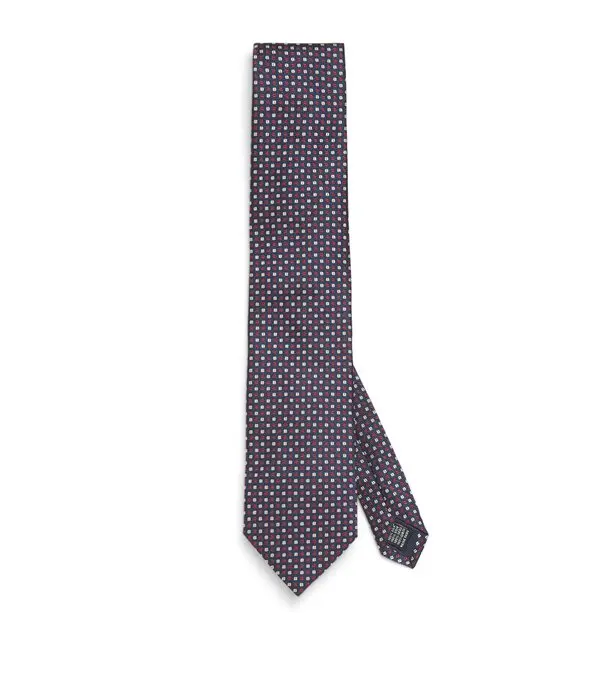 Pal Zileri Silk Jacquard Neck Tie - Red