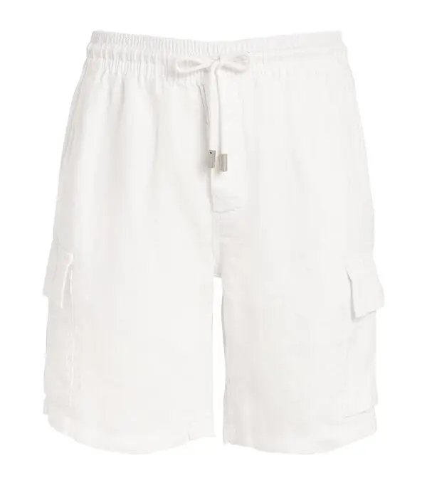 Vilebrequin Linen Cargo Bermuda Shorts - White