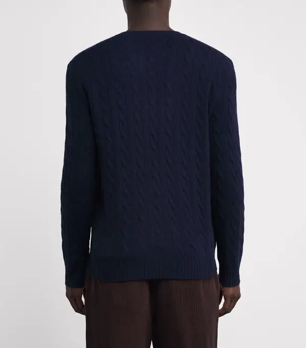 Polo Ralph Lauren Wool-cashmere Cable-knit Sweater - Blue