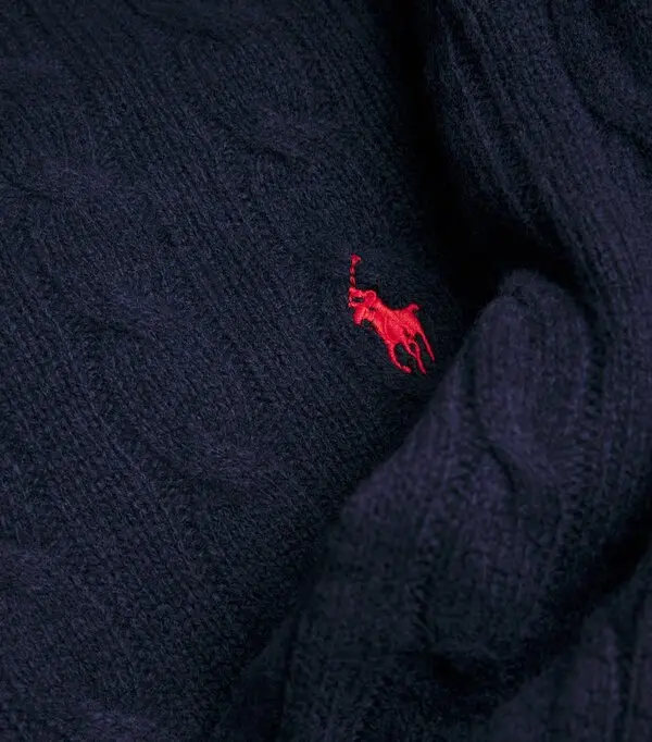 Polo Ralph Lauren Wool-cashmere Cable-knit Sweater - Blue