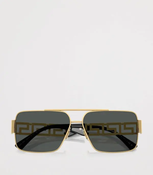 Versace Wire-frame Rectangular Sunglasses