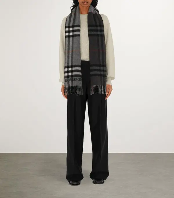 Burberry Cashmere Contrast Check Scarf
