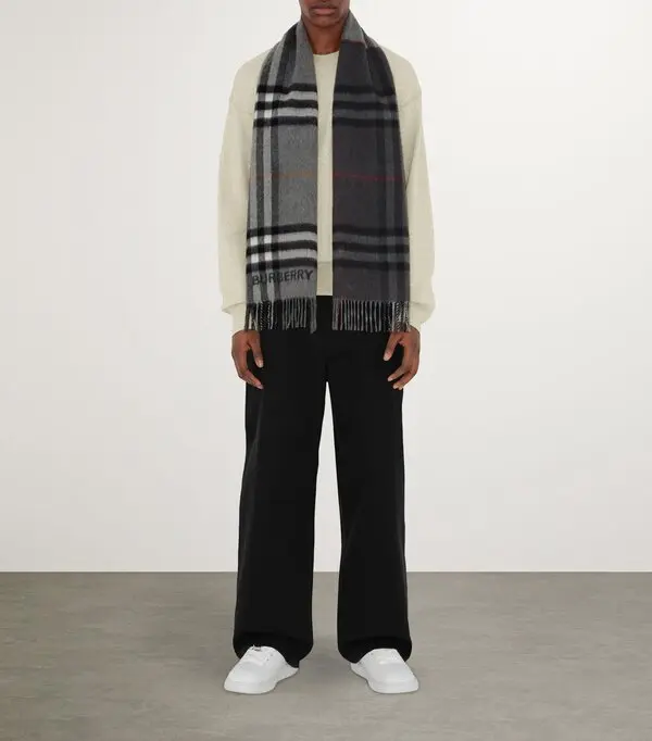 Burberry Cashmere Contrast Check Scarf
