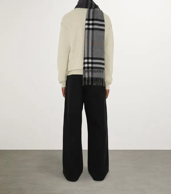 Burberry Cashmere Contrast Check Scarf