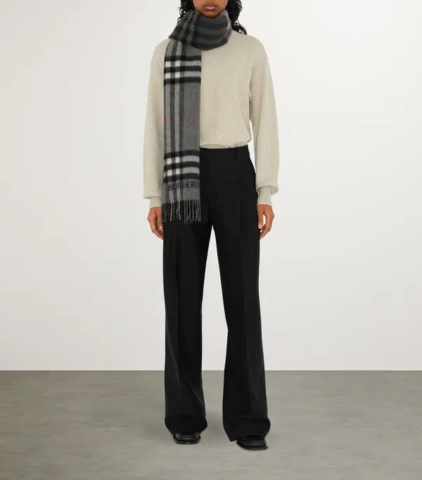 Burberry Cashmere Contrast Check Scarf