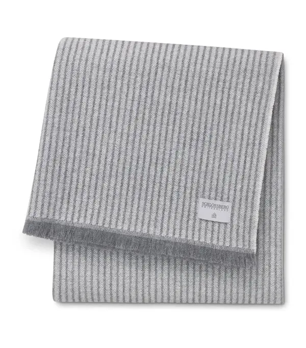SCHLOSSBERG Wool-cashmere Elias Throw - Grey