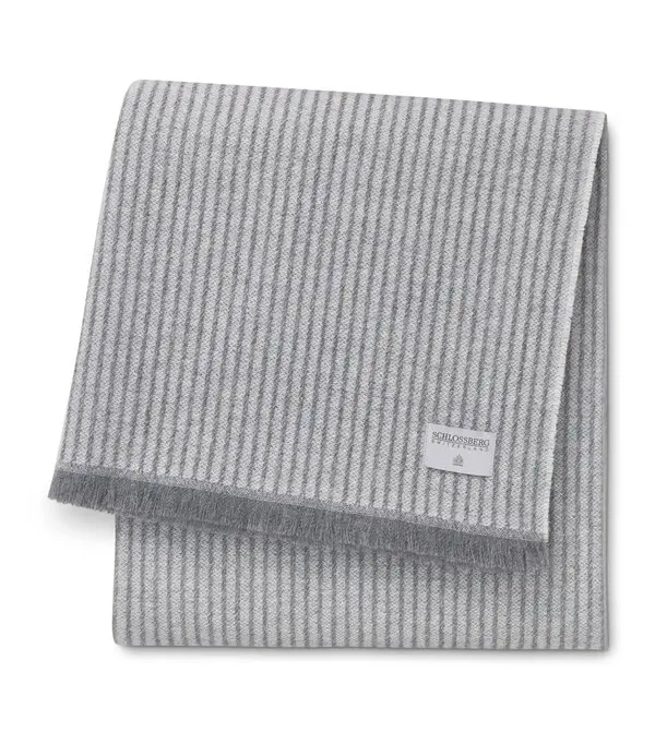 SCHLOSSBERG Wool-cashmere Elias Throw - Grey