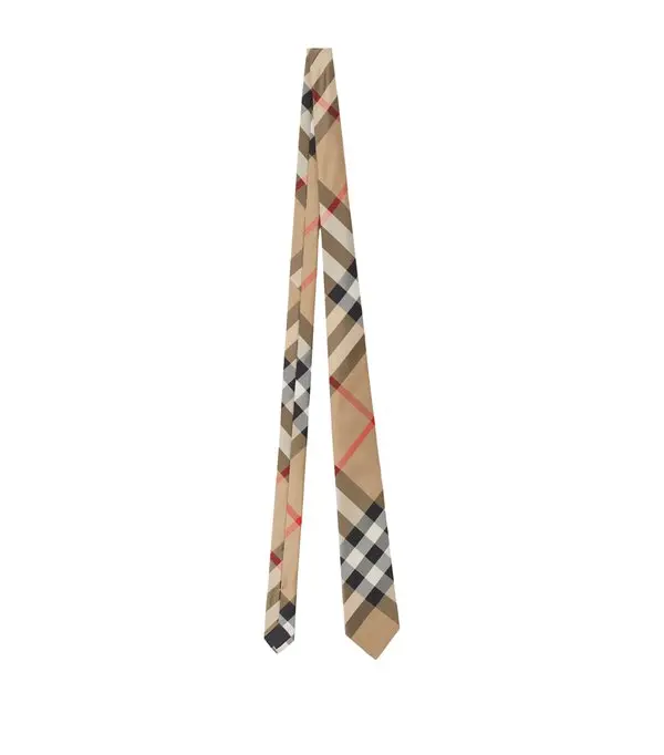 Burberry Silk Check Neck Tie - Beige