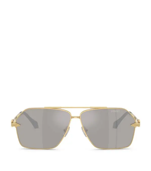 Versace Pilot Sunglasses - Gold