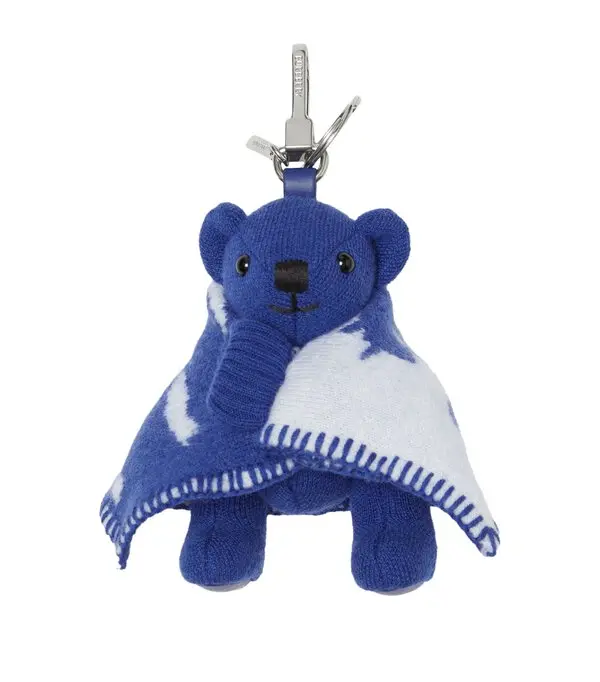 Burberry Cashmere Thomas Bear Charm - Blue