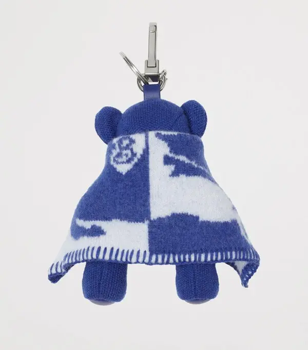 Burberry Cashmere Thomas Bear Charm - Blue