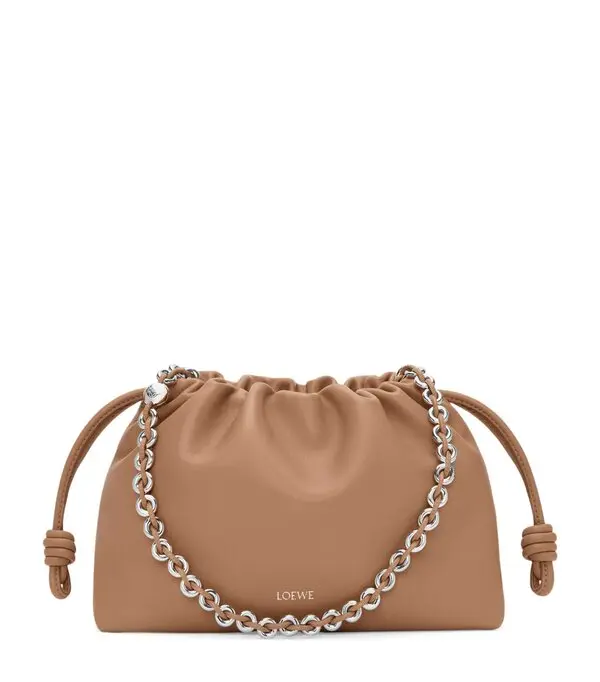 Loewe Medium Leather Flamenco Shoulder Bag - Brown