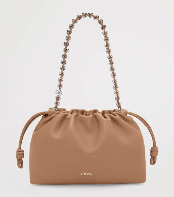 Loewe Medium Leather Flamenco Shoulder Bag - Brown