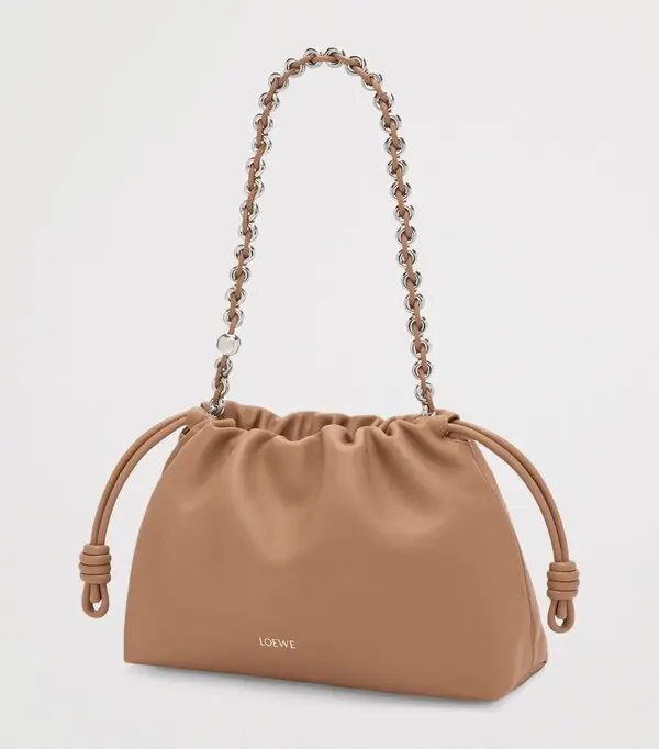 Loewe Medium Leather Flamenco Shoulder Bag - Brown