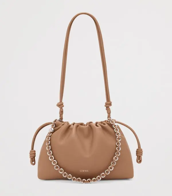 Loewe Medium Leather Flamenco Shoulder Bag - Brown