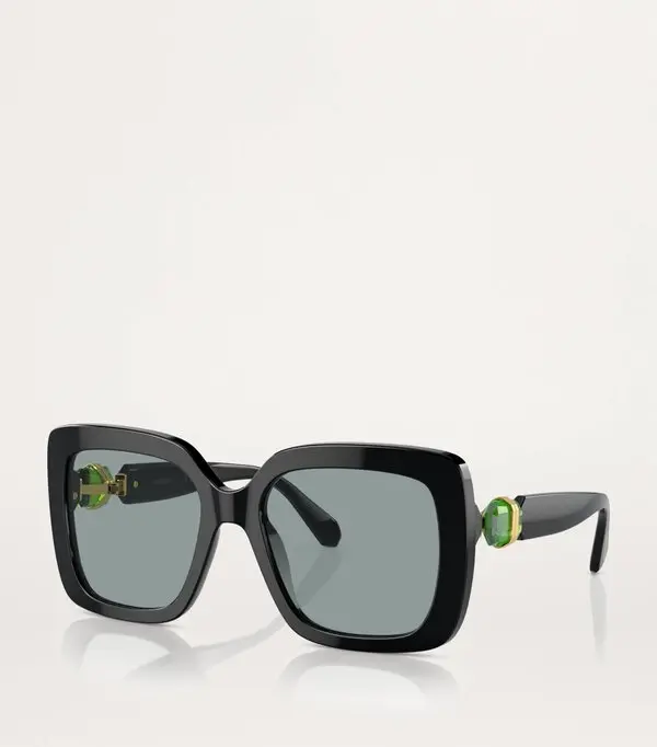 SWAROVSKI Square Sk6001 Sunglasses - Black