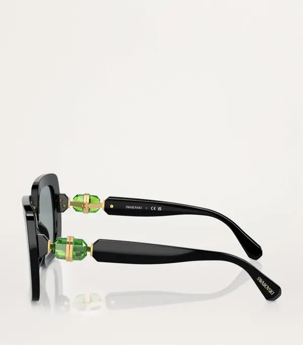 SWAROVSKI Square Sk6001 Sunglasses - Black