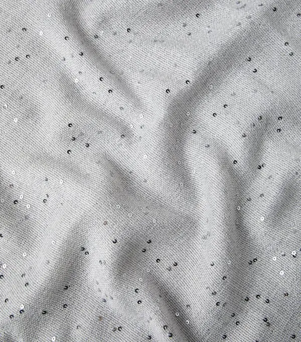 Brunello Cucinelli Cashmere-silk Diamond Yarn Sequin Scarf - Grey