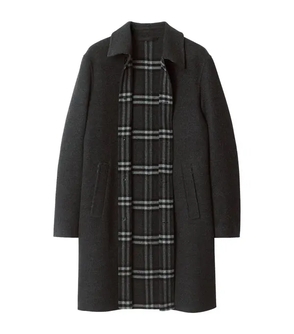 Burberry Wool Car Coat - Grey