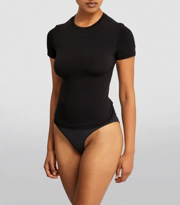 SKIMS Cotton Jersey Short-sleeve T-shirt - Black