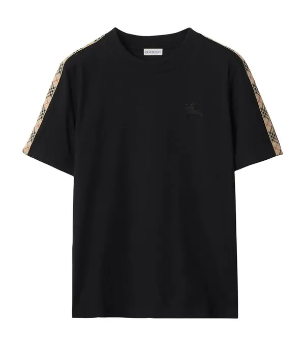 Burberry Check-trim Ekd T-shirt - Black