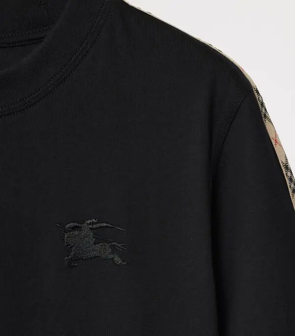 Burberry Check-trim Ekd T-shirt - Black