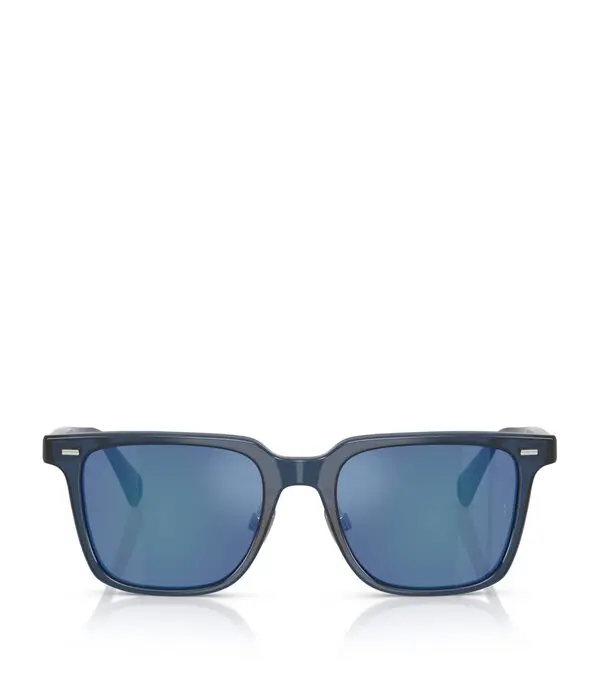 Oliver Spencer Rectangular Sunglasses - Blue