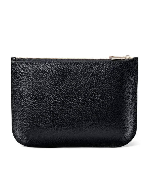 ASPINAL OF LONDON Large Leather Ella Pouch - Black