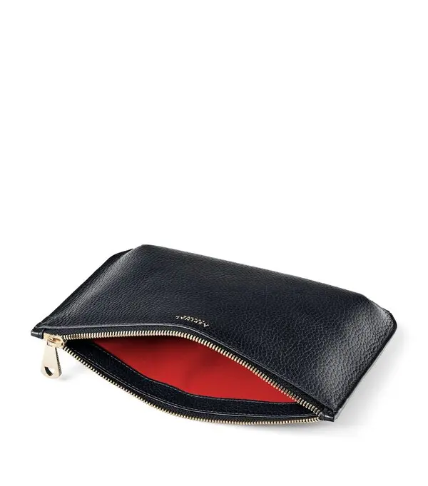 ASPINAL OF LONDON Large Leather Ella Pouch - Black