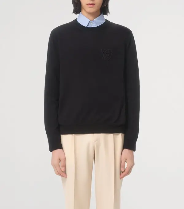 Valentino Garavani Virgin Wool Monogram Sweater