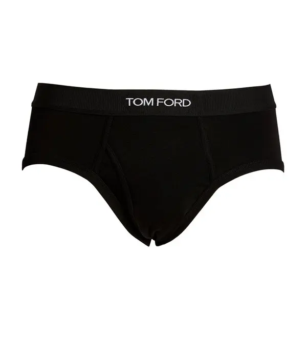 TOM FORD Stretch-cotton Logo Briefs