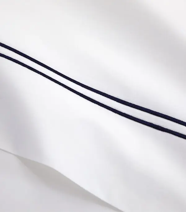 YVES DELORME Organic Cotton Duo Marine Flat Sheet
