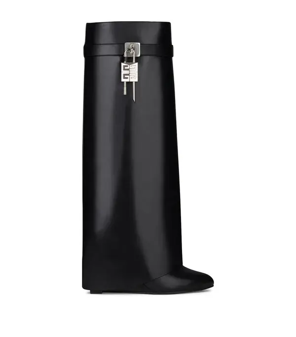 Givenchy Leather Shark Lock Knee-high Boots 90