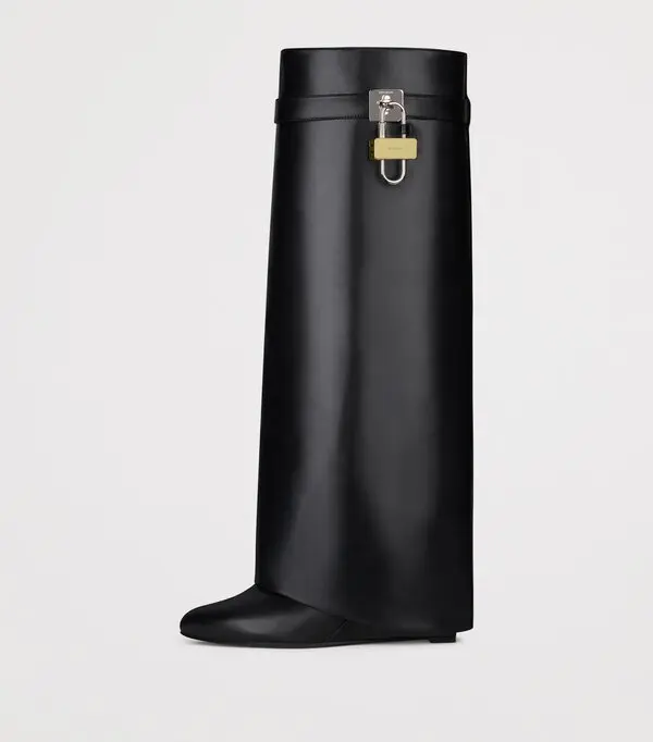 Givenchy Leather Shark Lock Knee-high Boots 90