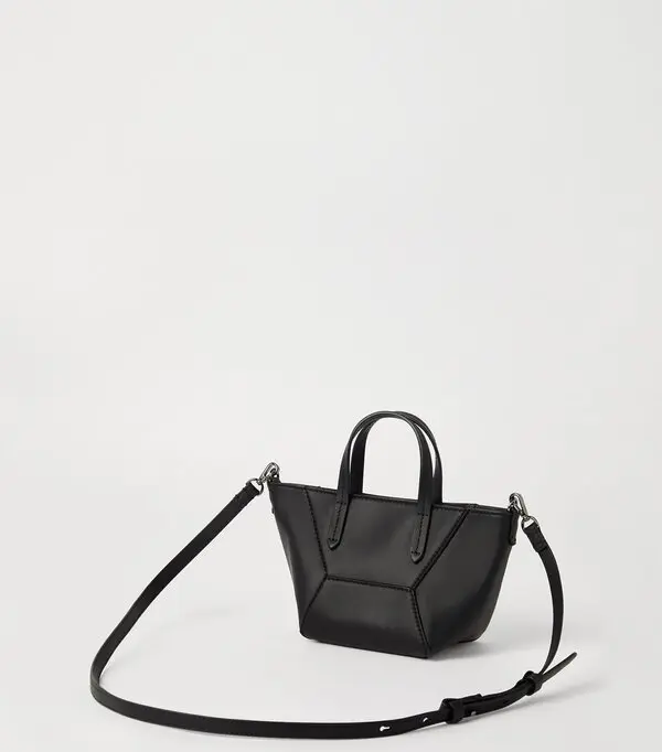 Brunello Cucinelli Bc Duo Mini Calfskin Tote Bag - Black