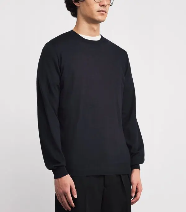 LARDINI Virgin Wool Crew-neck Sweater
