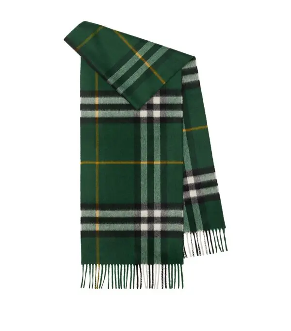 Burberry Cashmere Check Scarf - Green